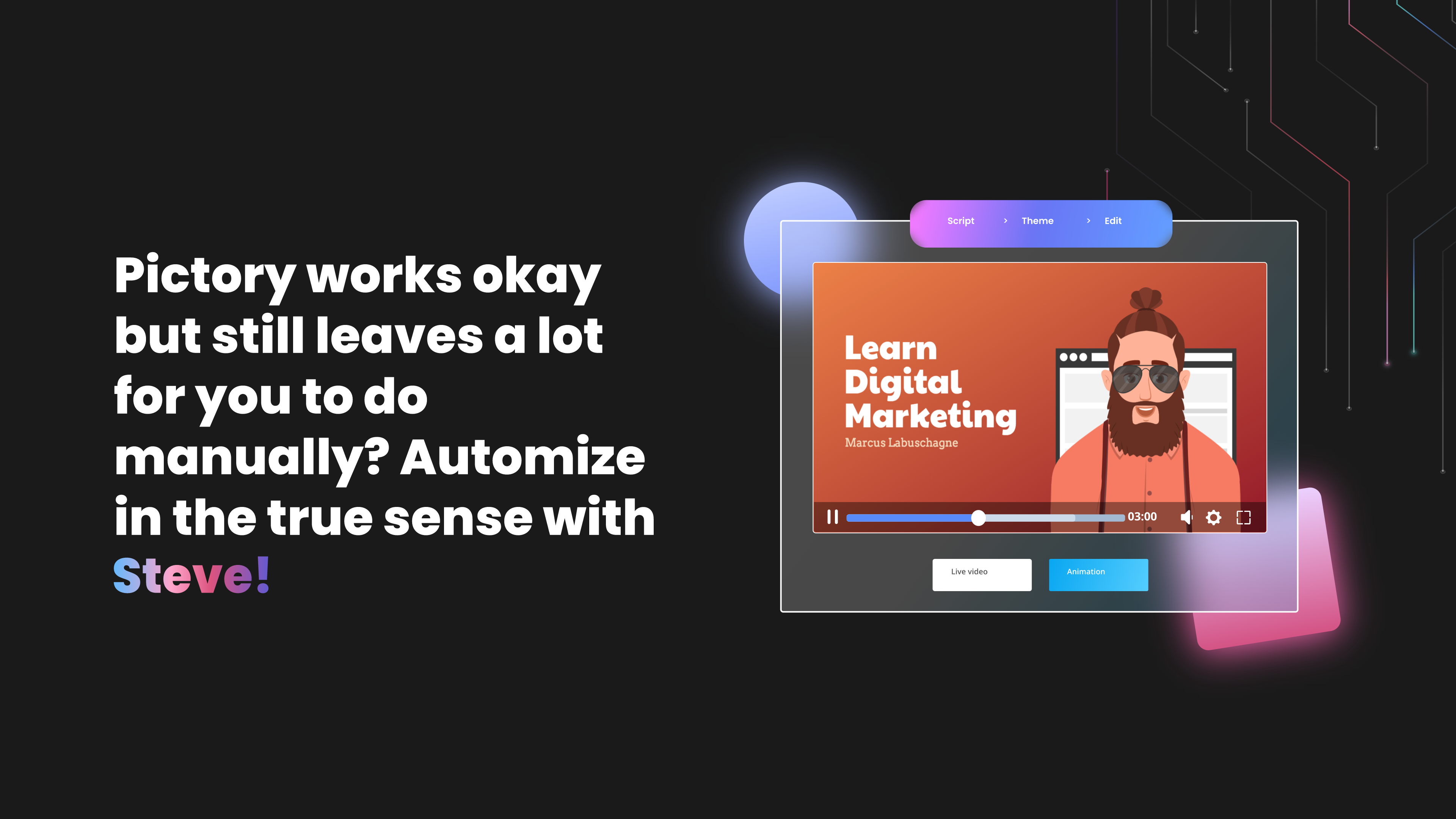 Steve.AI vs Pictory | Pictory AI Best Alternative | Steve.AI Comparison Steve.AI vs Pictory | Pictory AI Best Alternative | Steve.AI Comparison